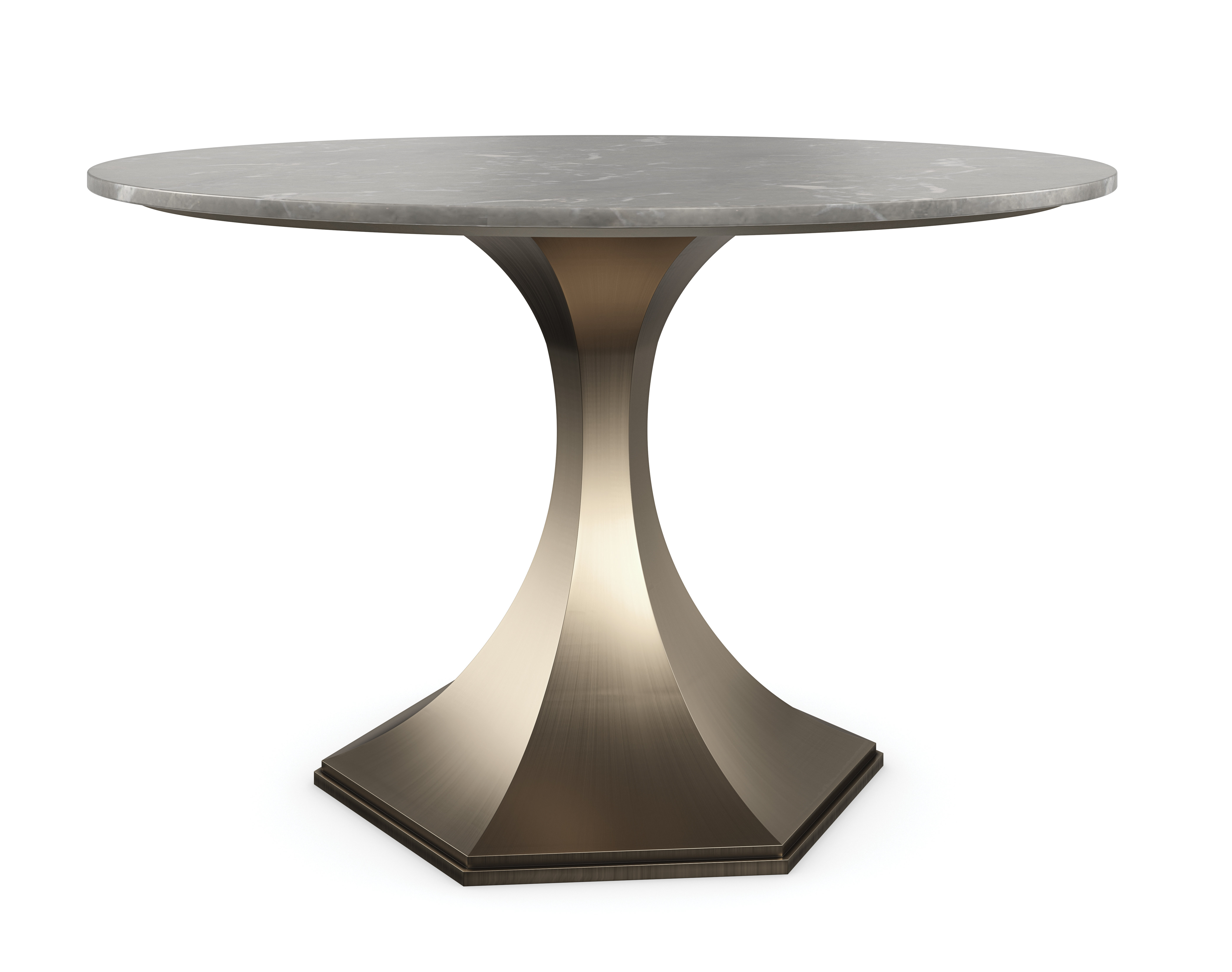 Caracole Classic Top Brass Round Dining Table | Wayfair