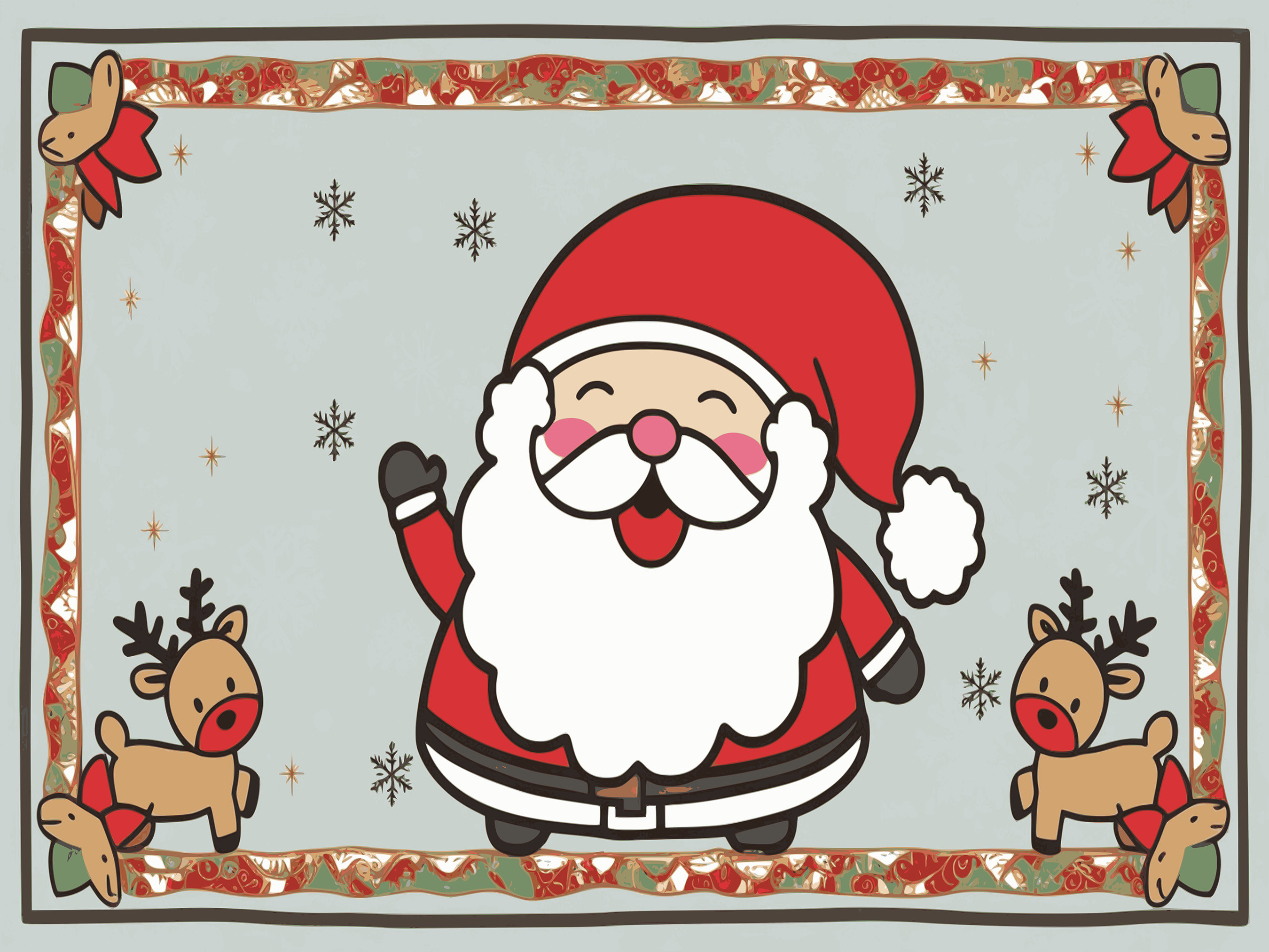 The Holiday Aisle® Washable Christmas Winter Holiday Rug | Wayfair