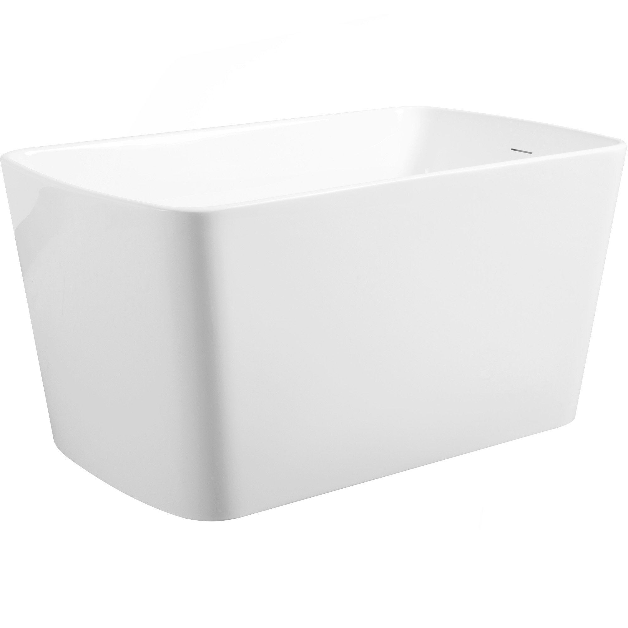 Alxfarton 49'' Acrylic Freestanding Soaking Bathtub, Square-Shape ...