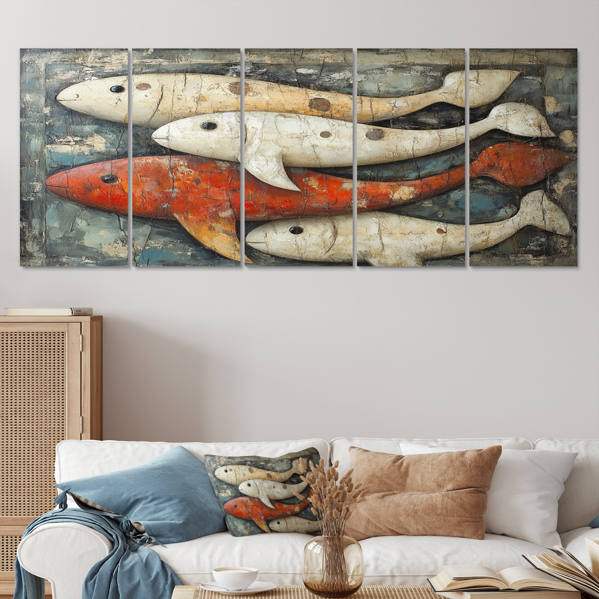 Beachcrest Home™ Canadian Inuit Art Beluga In Red And White Tones ...
