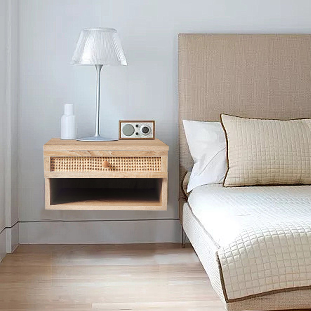 17 Stories Wall Mounted Floating Bedside Table | Wayfair.co.uk