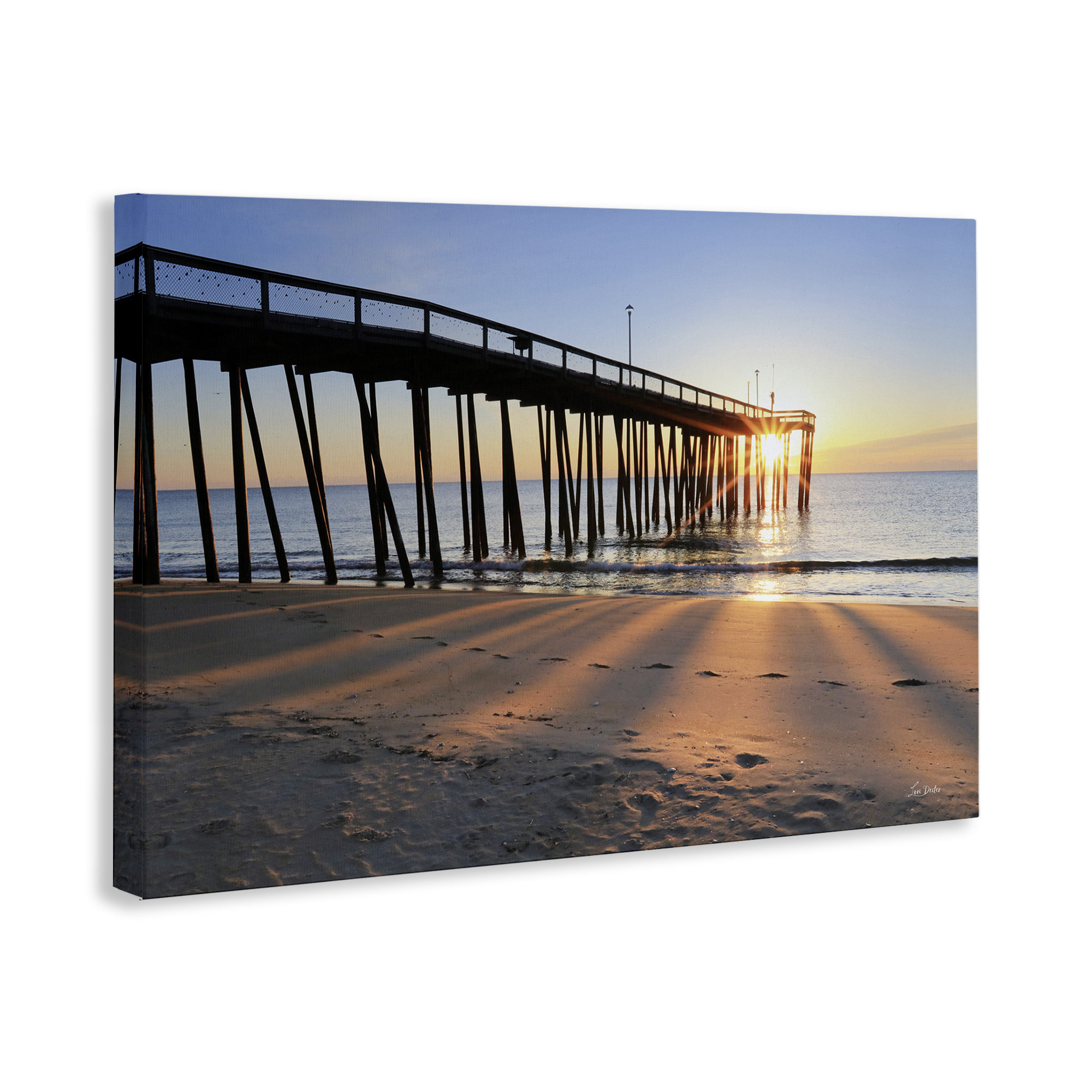 Highland Dunes Tall Sunlit Dock Canvas Wall Art by Lori Deiter | Wayfair