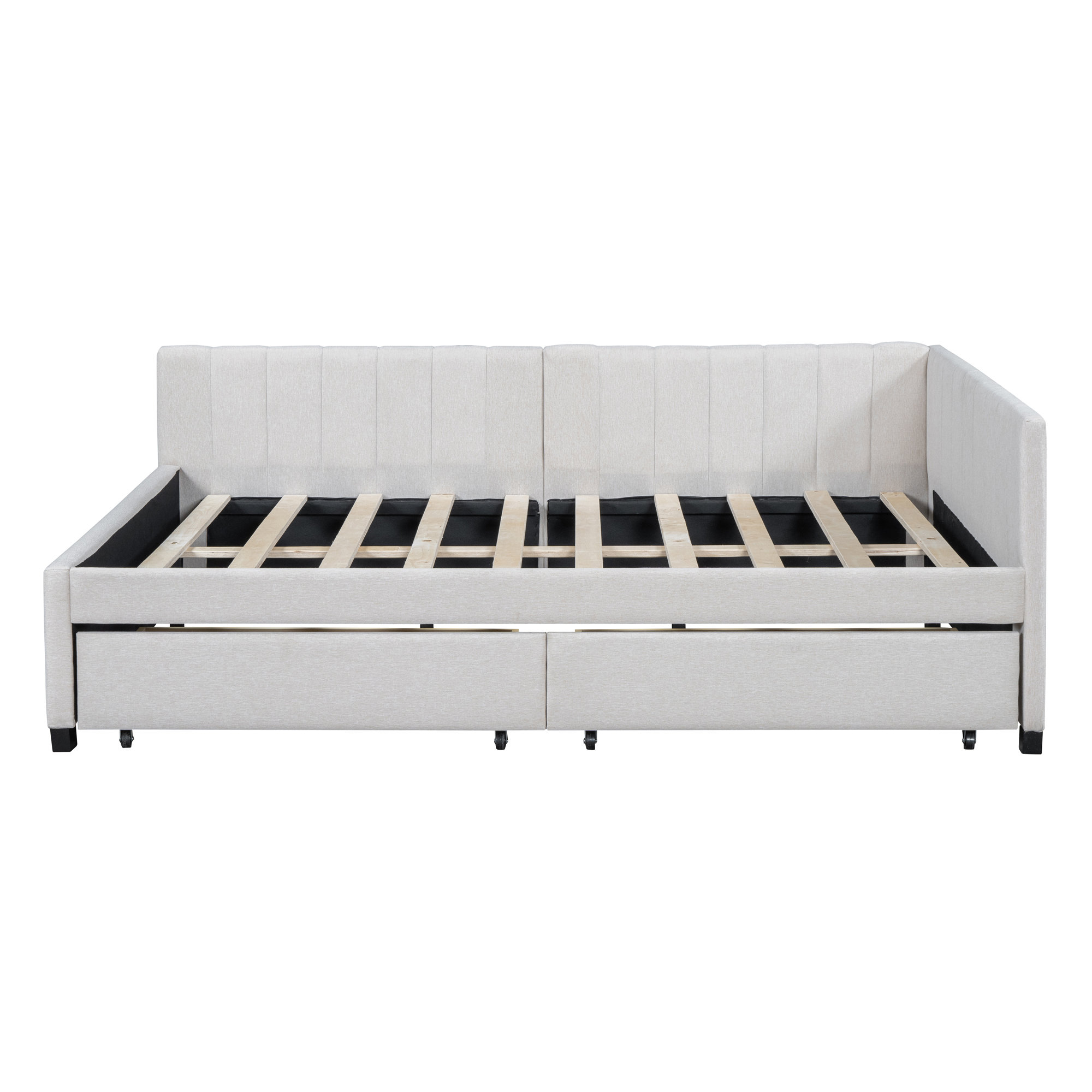 Latitude Run® Full Upholstered Corner Daybed With 2 Drawers | Wayfair