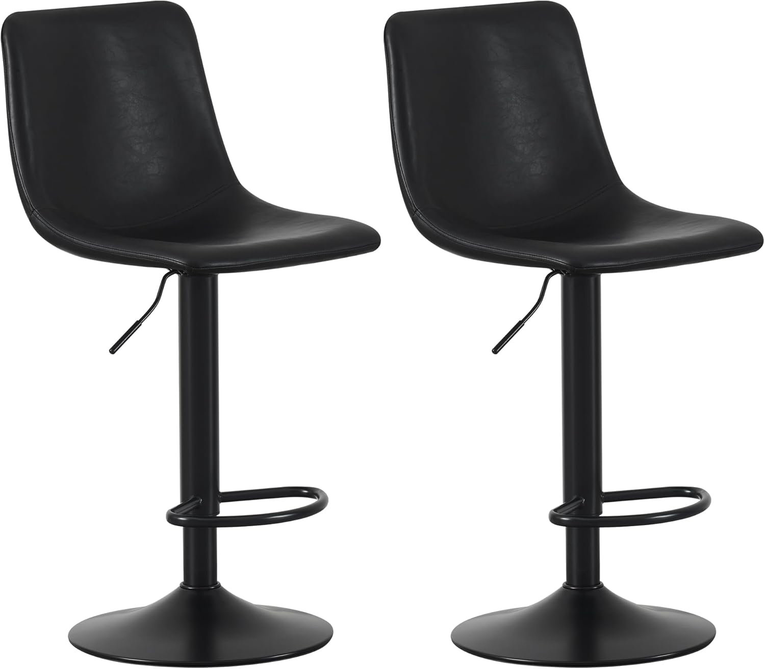 17 Stories Set of 2 Height Adjustable Kitchen Bar Stool Breakfast ...