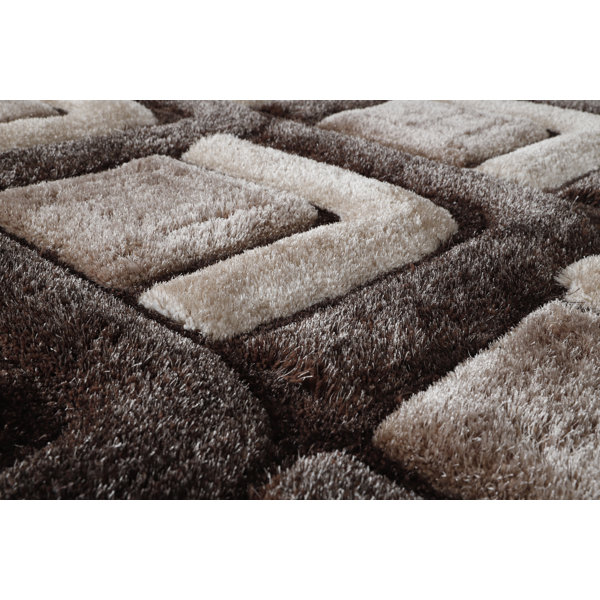 Latitude Run® Corey-Leigh Geometric Brown/Tan Area Rug | Wayfair