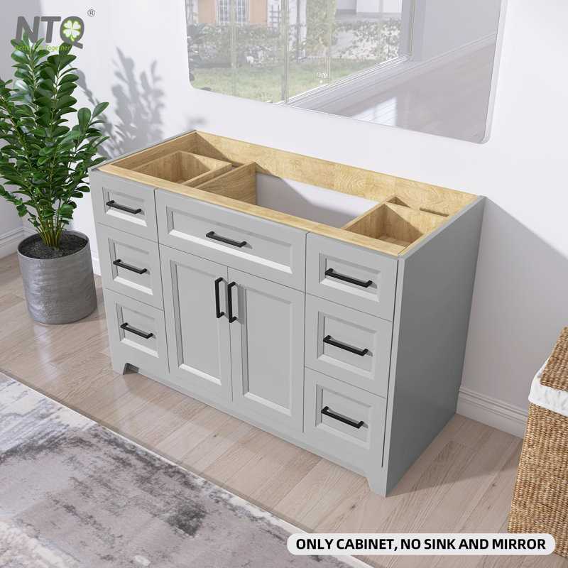 Ogonbrick Solid Wood 48'' Single Bathroom Vanity Base Only | Wayfair