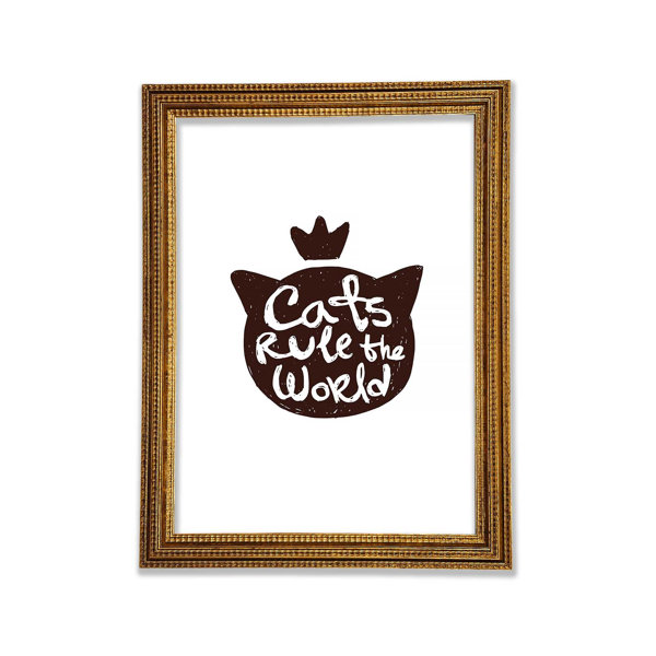 Bright Star Cats Rule The World - Single Picture Frame Art Prints ...