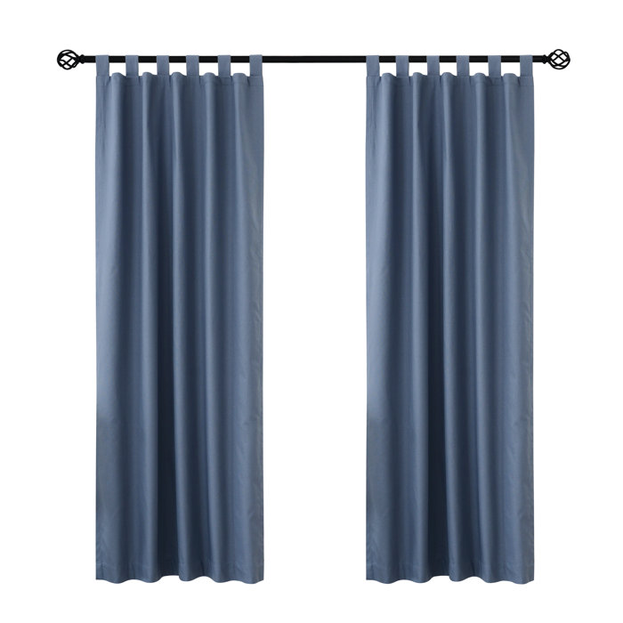 Alcott Hill® Mcgowen 100% Cotton Solid Room Darkening Thermal Tab Top ...