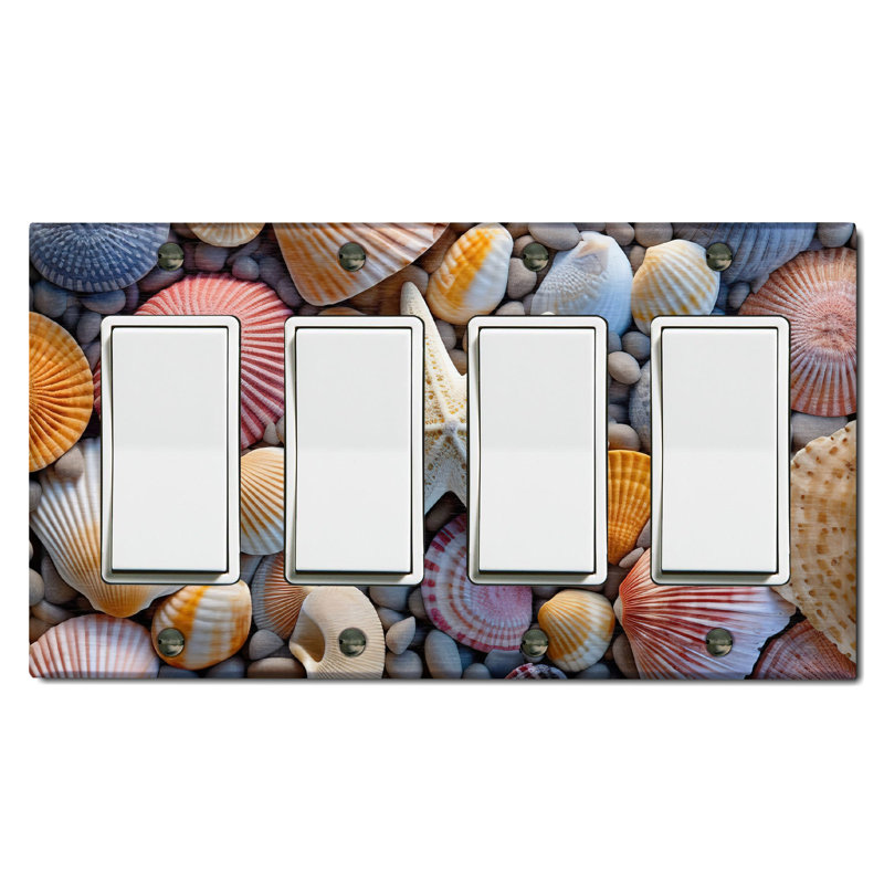 WorldAcc Colorful Sea Shell Star Fish Nature Themed 4 - Gang Rocker ...