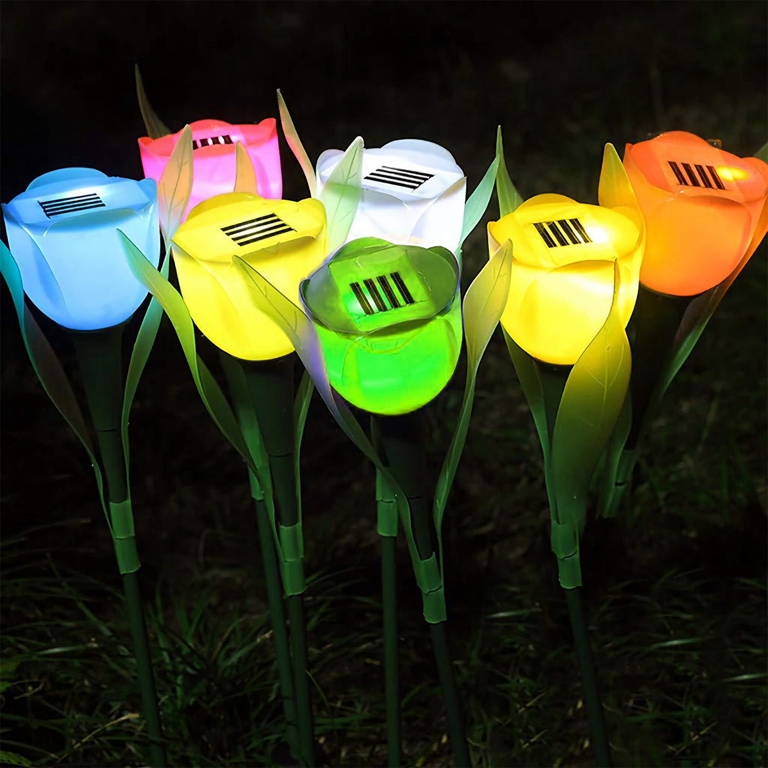 Solarek 6 Piece Tulip Lamp LED Outdoor Lights | Wayfair