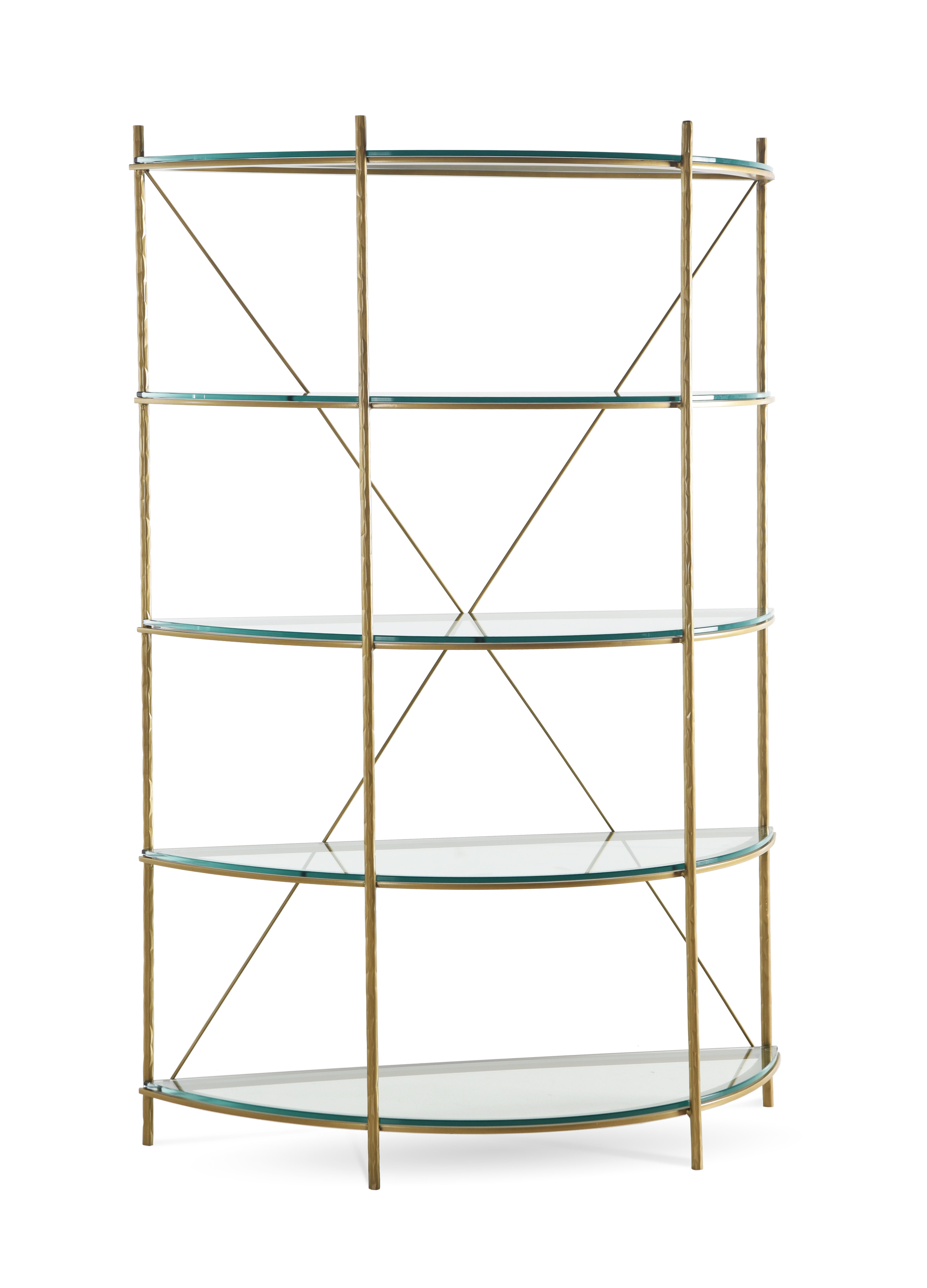 Joe Ruggiero Collection Baldwin 67" H x 55.44" W Etagere Bookcase ...