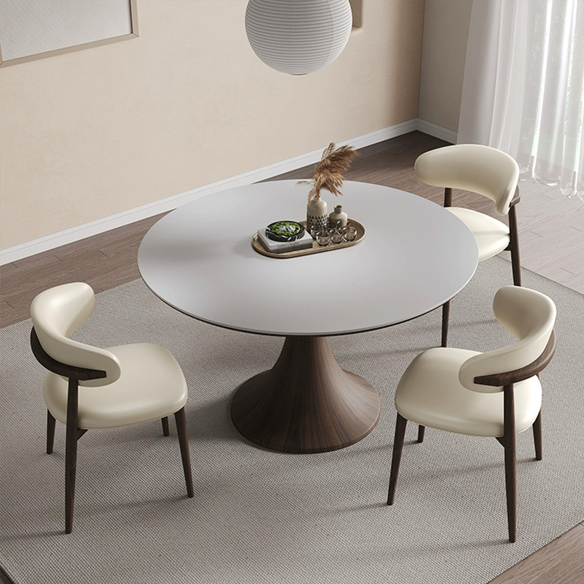 LAGUNA VALLEY White Round Sintered Stone Dining table - Wayfair Canada