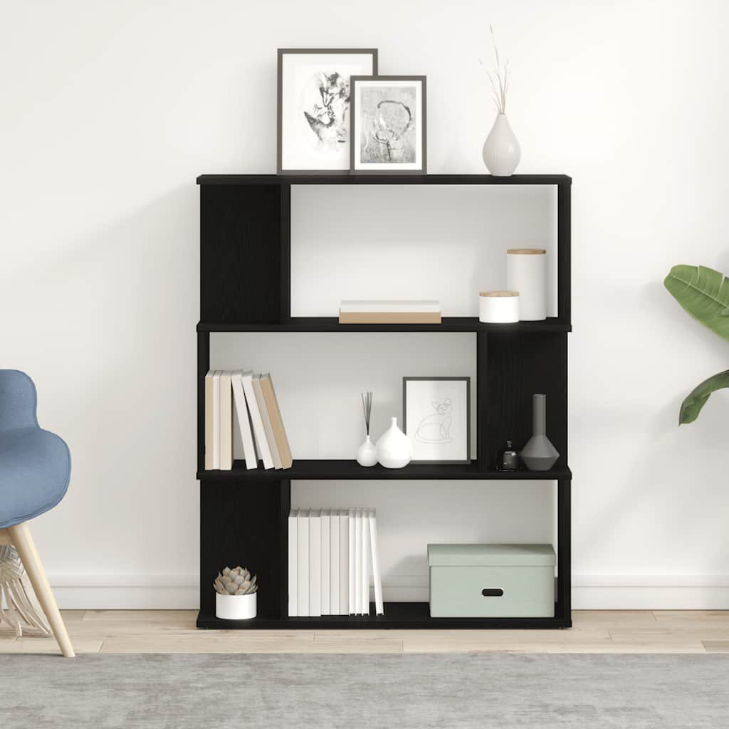 Latitude Run® Bookcase Black Oak Engineered Wood - Wayfair Canada