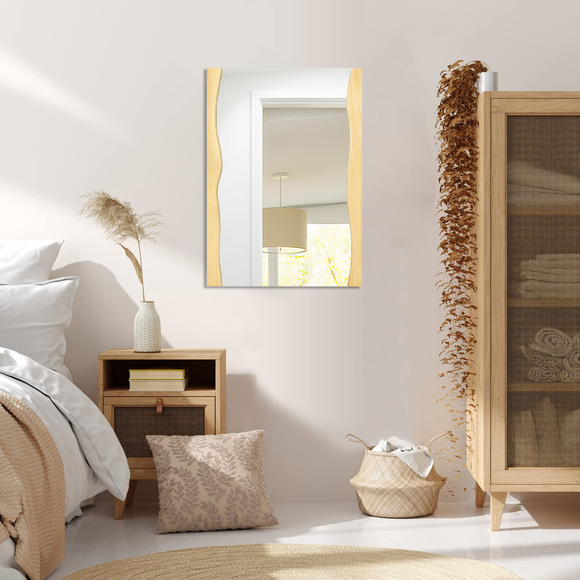Loon Peak Asymmetrical Wood Frame Wall Mirror - Wayfair Canada