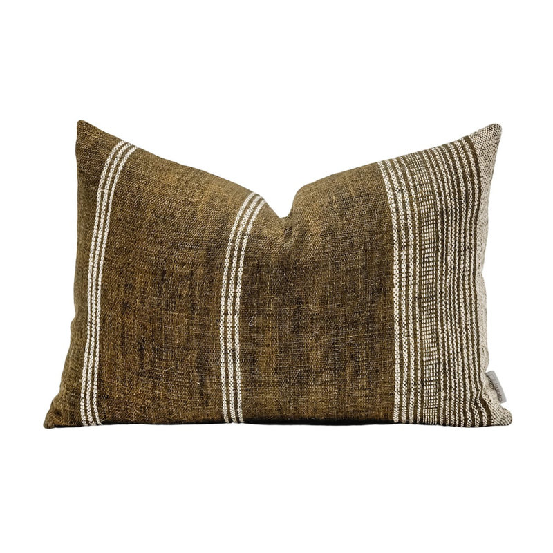 Krinto Striped Linen Reversible Pillow Cover | Wayfair