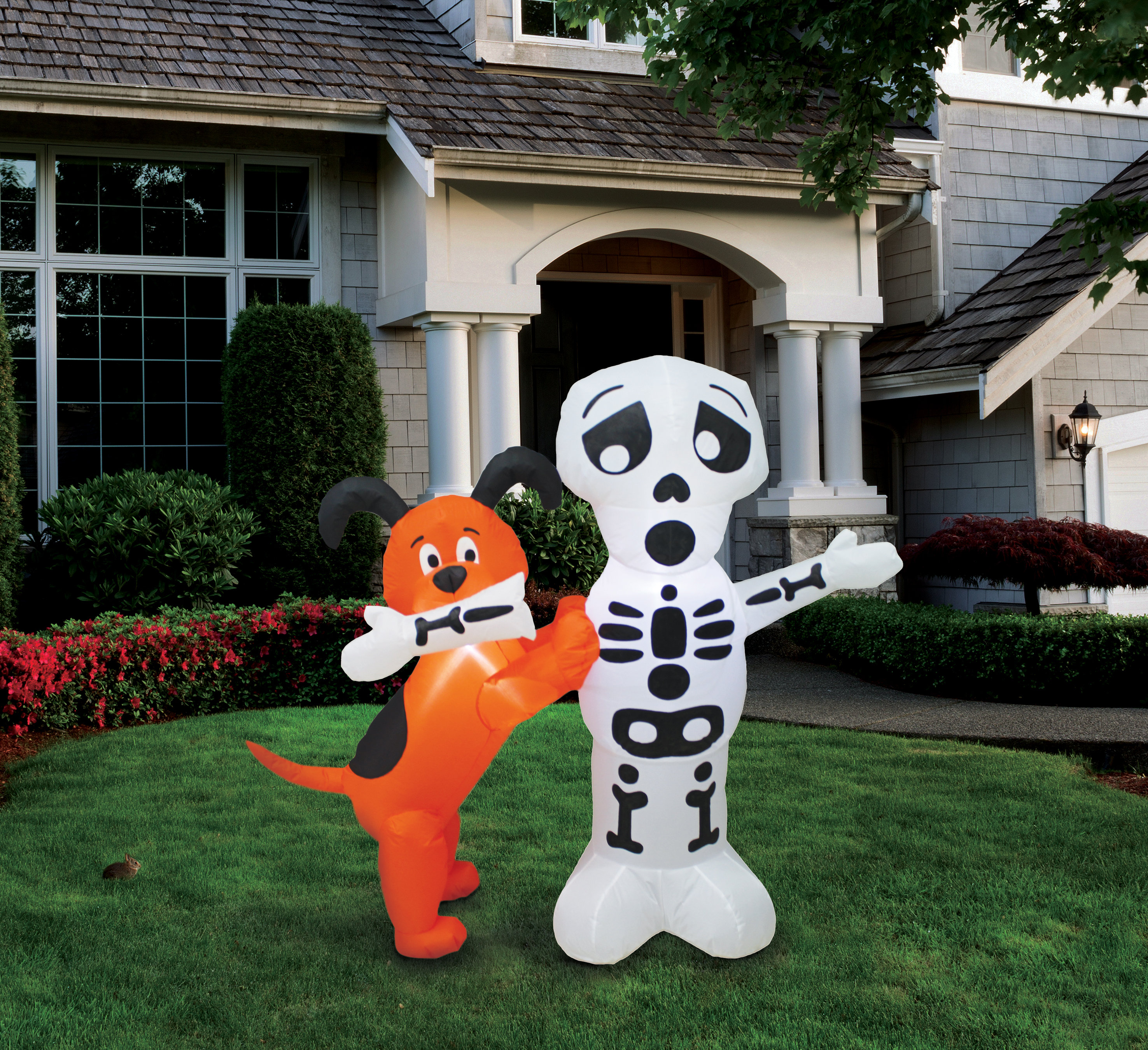The Holiday Aisle® Inflatable Dog Bites Skeleton - Wayfair Canada