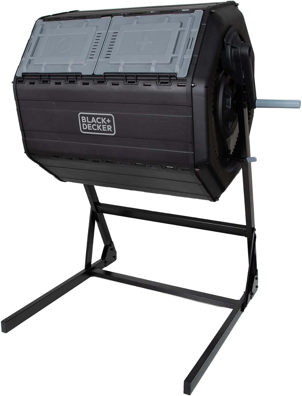 Zeki Shoggy 40-Gallon Dual Chamber Compost Tumbler Outdoor,Heavy Duty ...