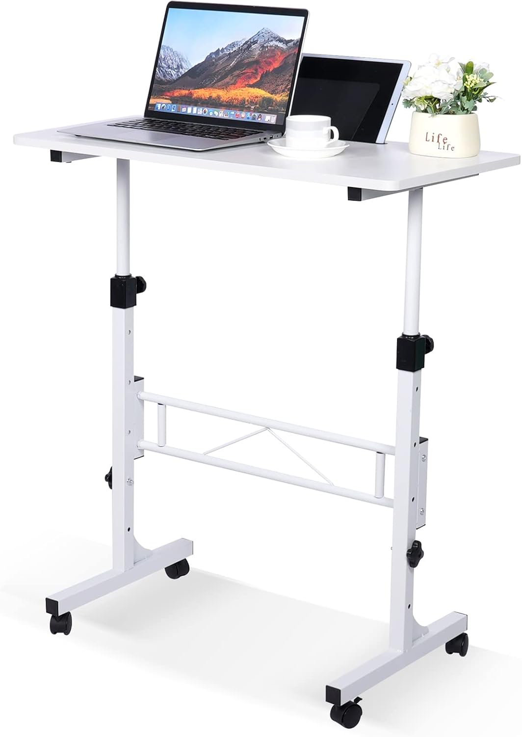 George Oliver Standing Desk Adjustable Height, Mobile Stand Up Desk ...