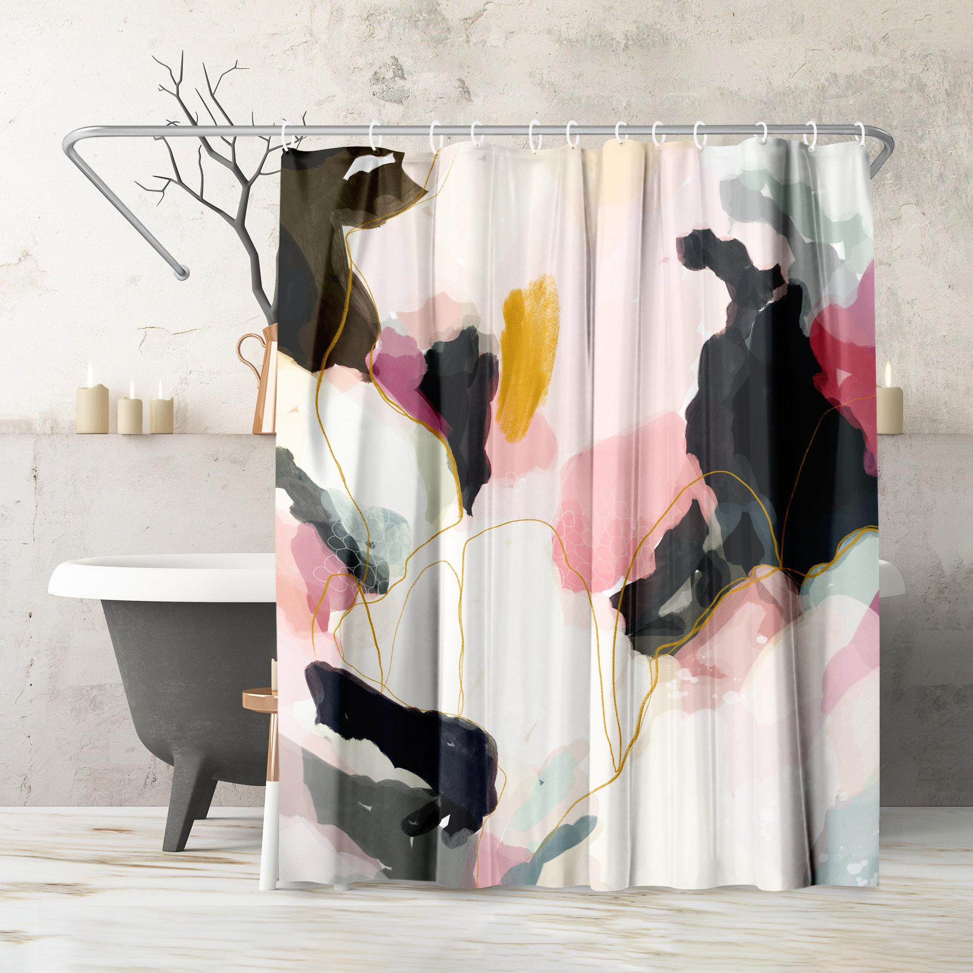The Twillery Co.® Abstract Shower Curtain Homecoming by Louise Robinson ...