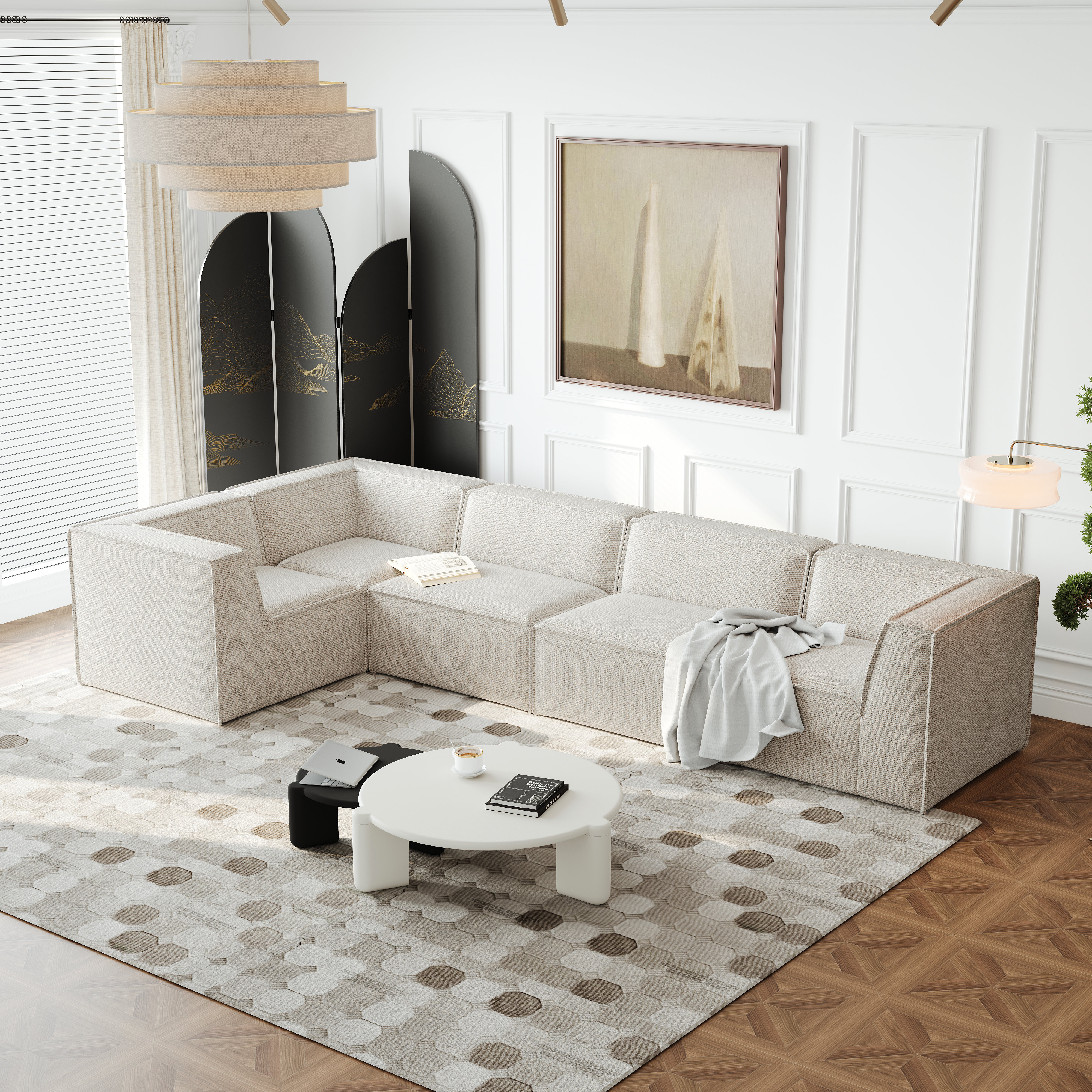 Latitude Run® Karr 5-Seater L-Shape Modular Sofa & Reviews - Wayfair Canada