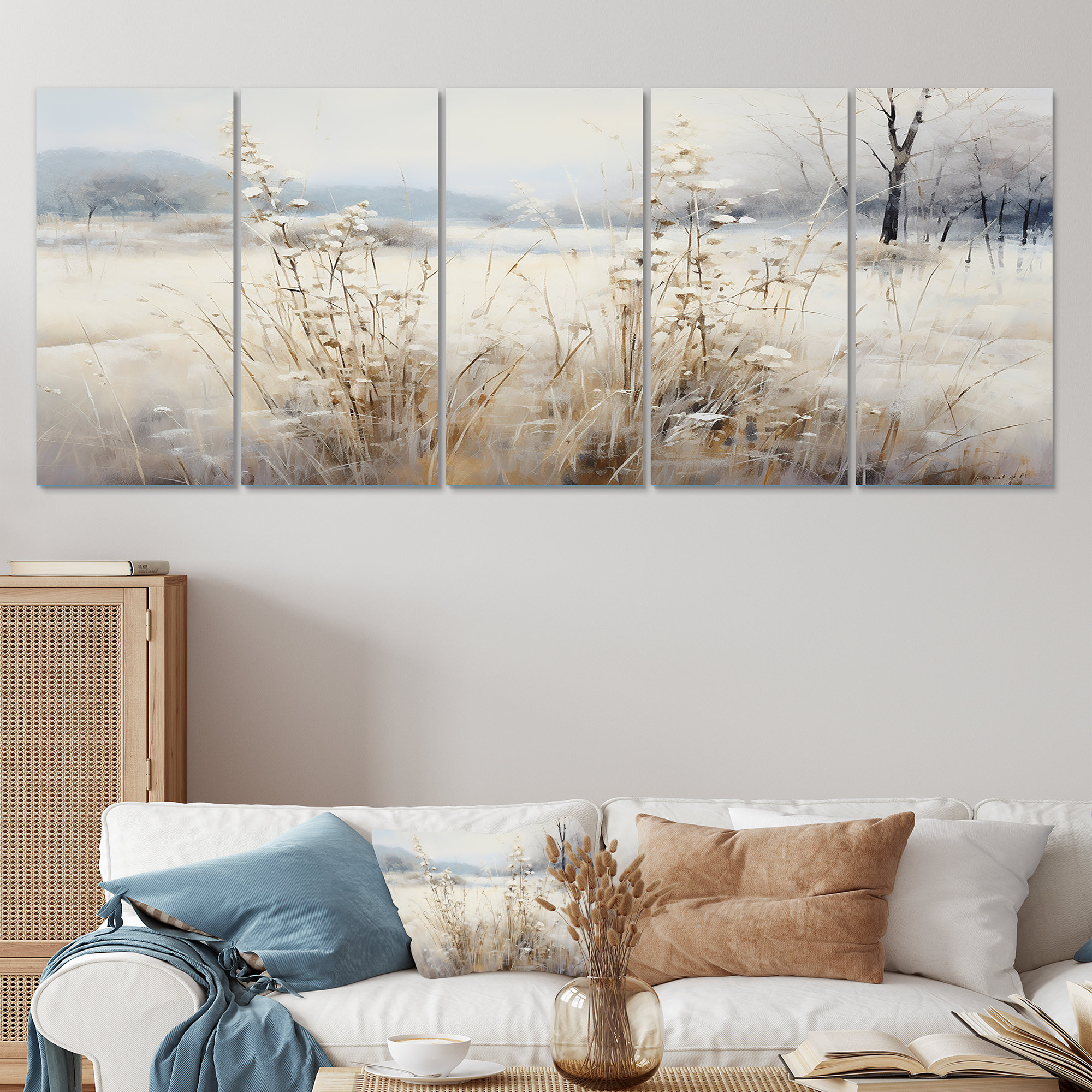 Winston Porter Winter Meadow View Calmness I - Meadow 5 Piece Wall Art ...