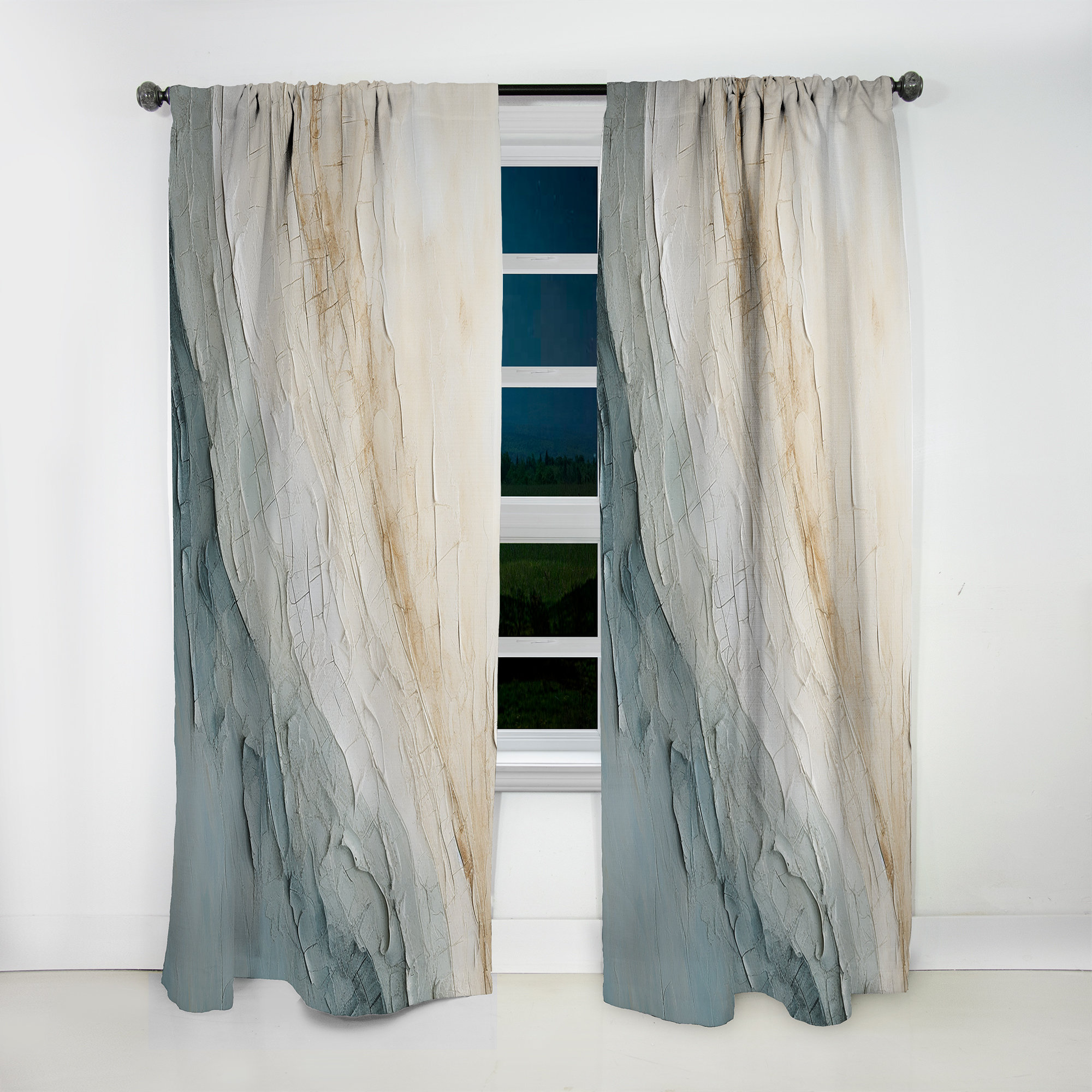 Design Art Minimalism Beige And Grey Wave Horizon I - Minimalism Room ...