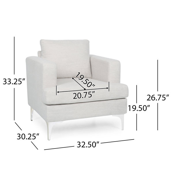 Orren Ellis 32.5" W Polyester Club Chair,Living room chair,Bedroom ...