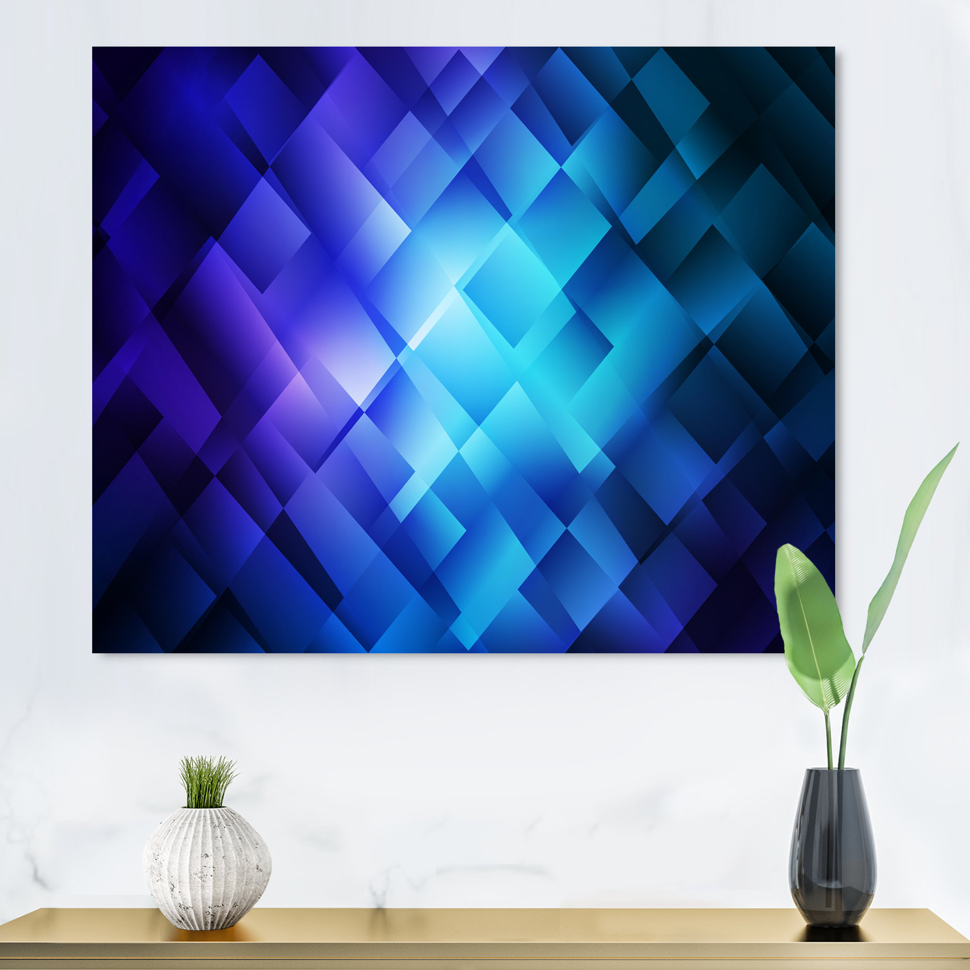 Wrought Studio Dark Blue Rectangular Vortex - Modern & Contemporary ...