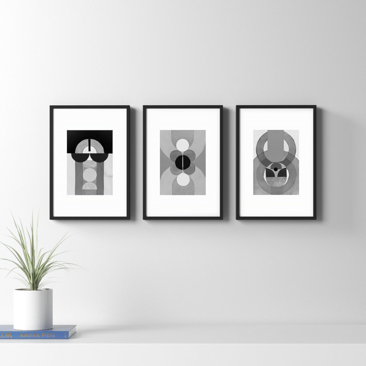 AllModern Composition Framed On Paper 3 Pieces by Allison Rietta ...