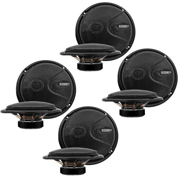 5 Core Car Speakers 6 Inch 4 Pcs 2 Way Replacement Loud Coaxial 4 Ohm ...