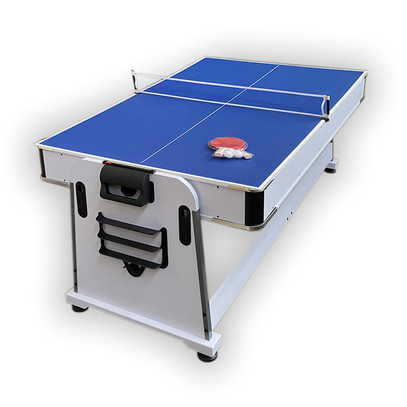Simba USA Inc Pool Table 7ft Blue + Air Hockey + Table Tennis + Table ...