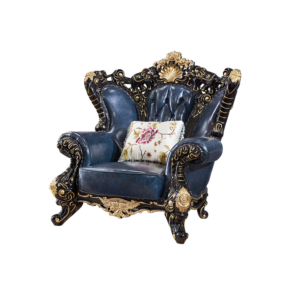 Romero American Luxury Solid Wood Sofa Chair 53.15 Wide | Wayfair