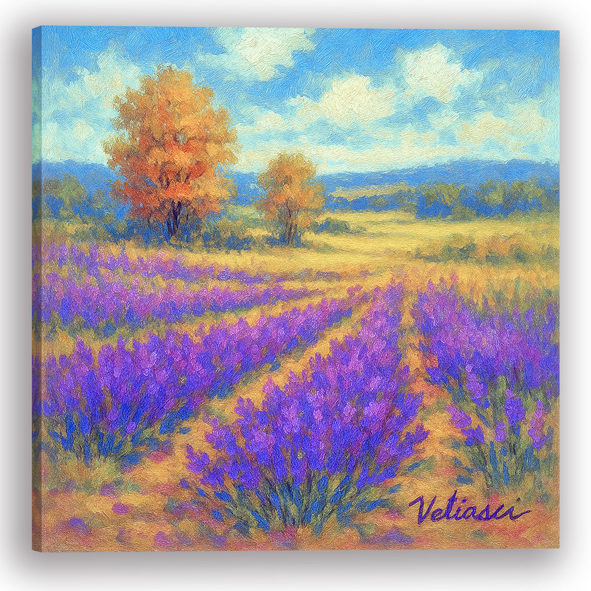 Ophelia & Co. Lavender Glow in Autumn – Wrapped Canvas Wall Art | Wayfair