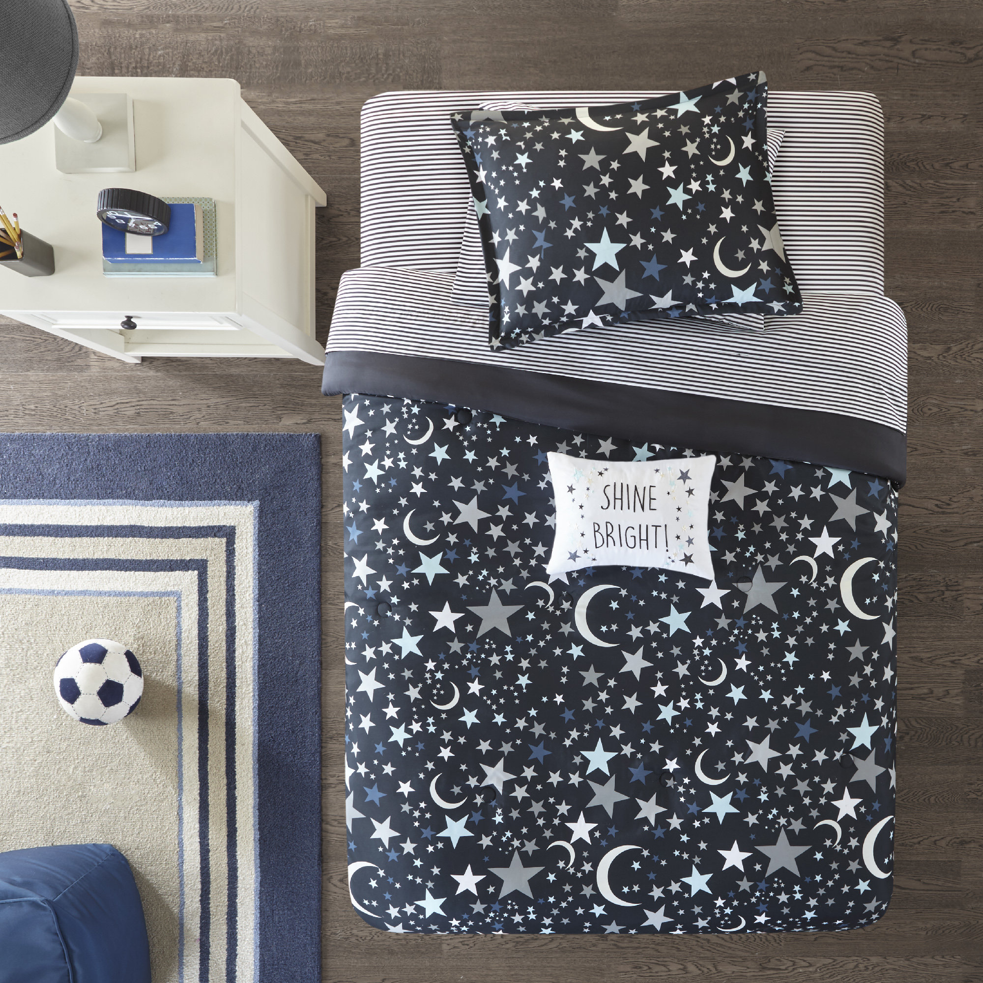 Mi Zone Kids Starry Night Navassa Comforter Set with Bed Sheets ...