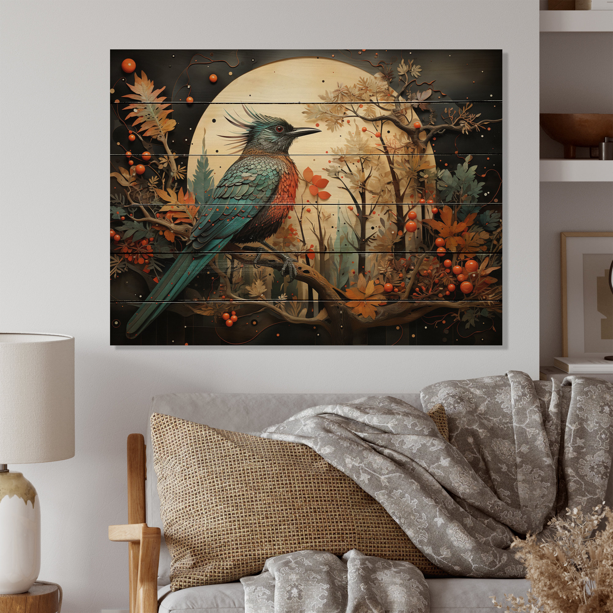 Red Barrel Studio® Orange Teal Native American Essence III On Wood ...