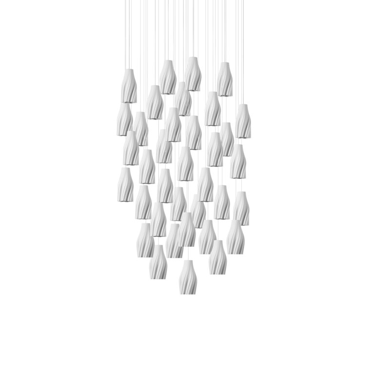 Currey & Company Posh 36-Light Round Multi-Drop Pendant | Wayfair