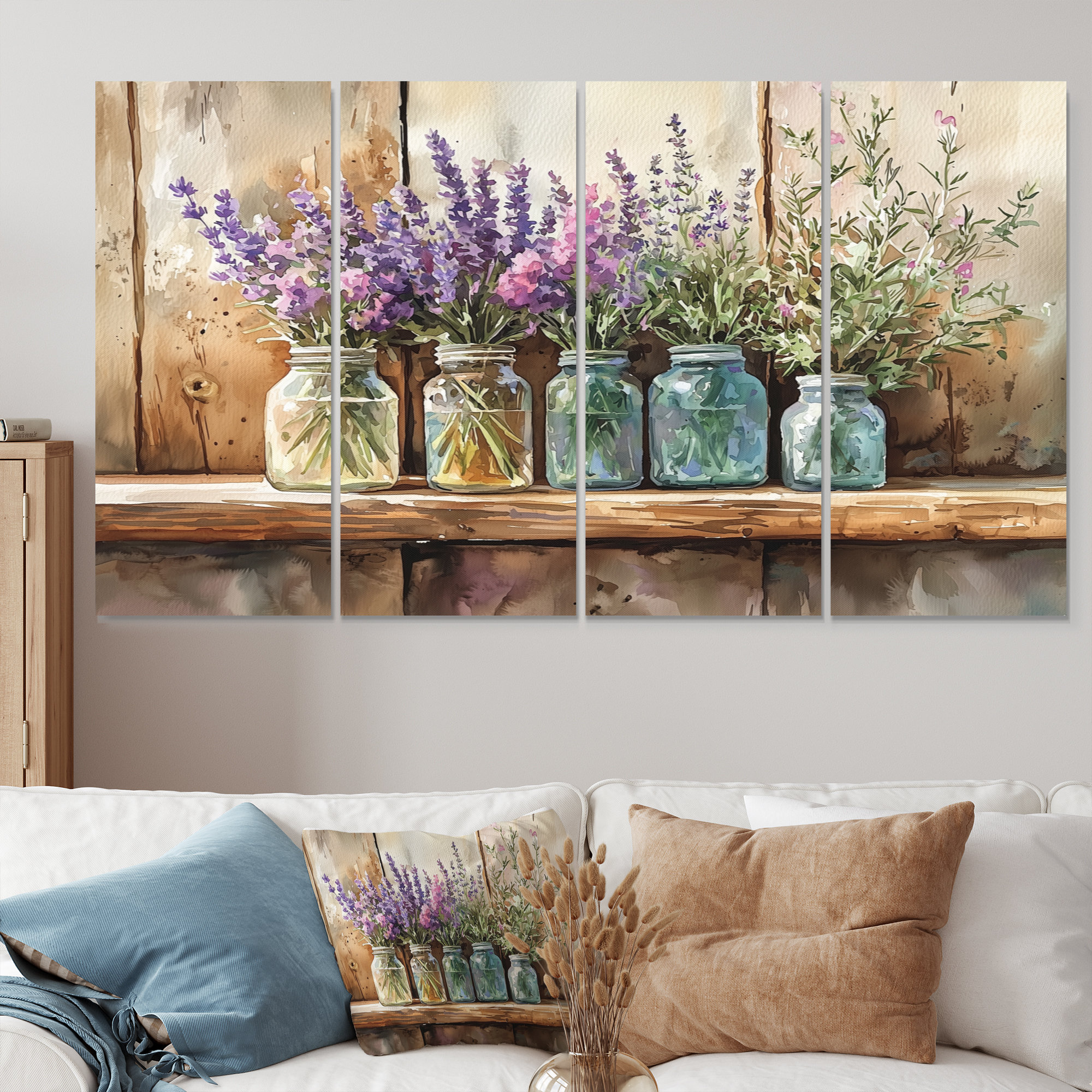 Design Art Lavender And Rosemary Bouquet II - Lavender Wall Art ...