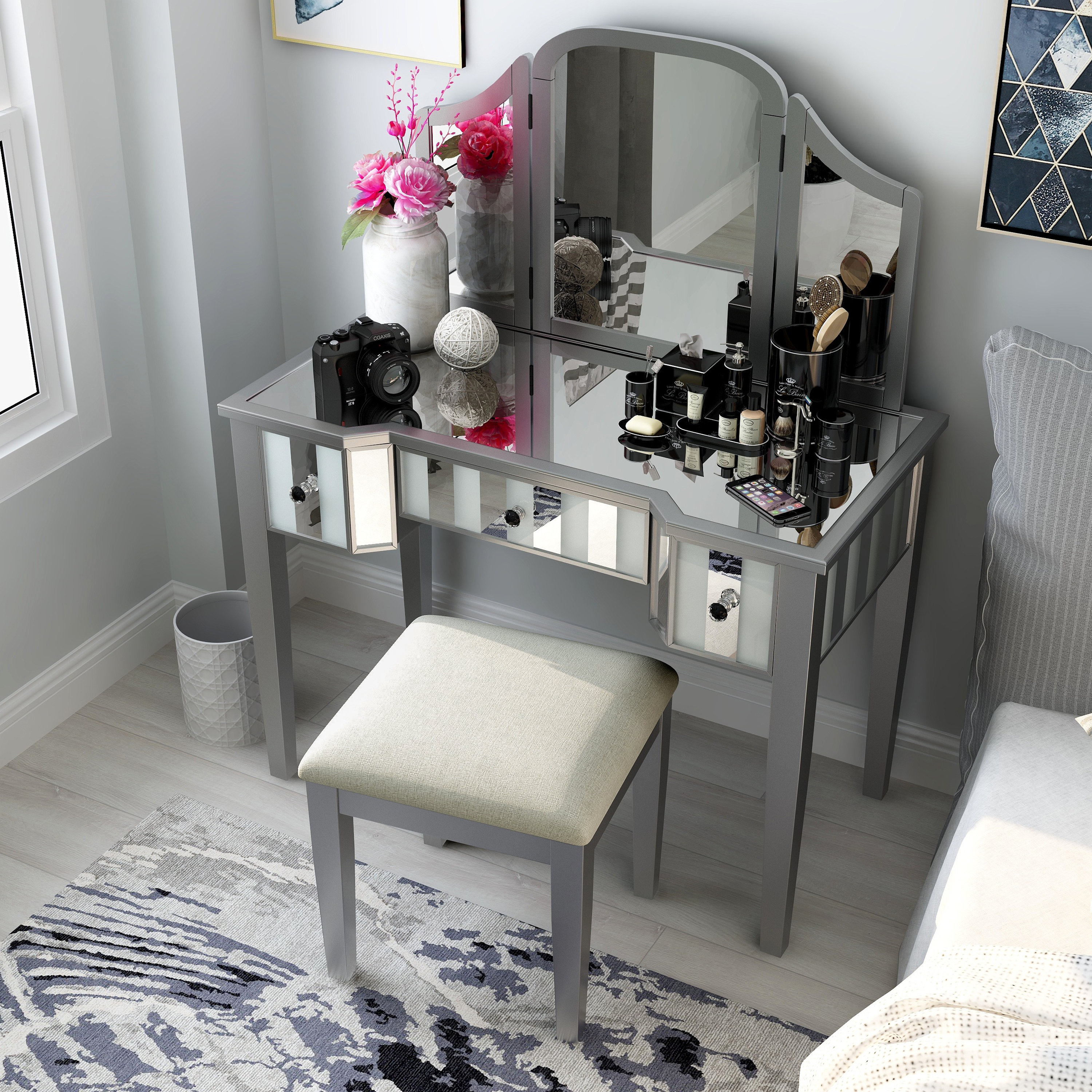 Rosdorf Park Emiliano 3-Piece Vanity Set | Wayfair