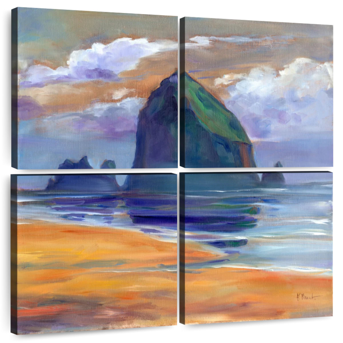 Beachcrest Home™ Gillard Haystack Rock Reflections | Wayfair
