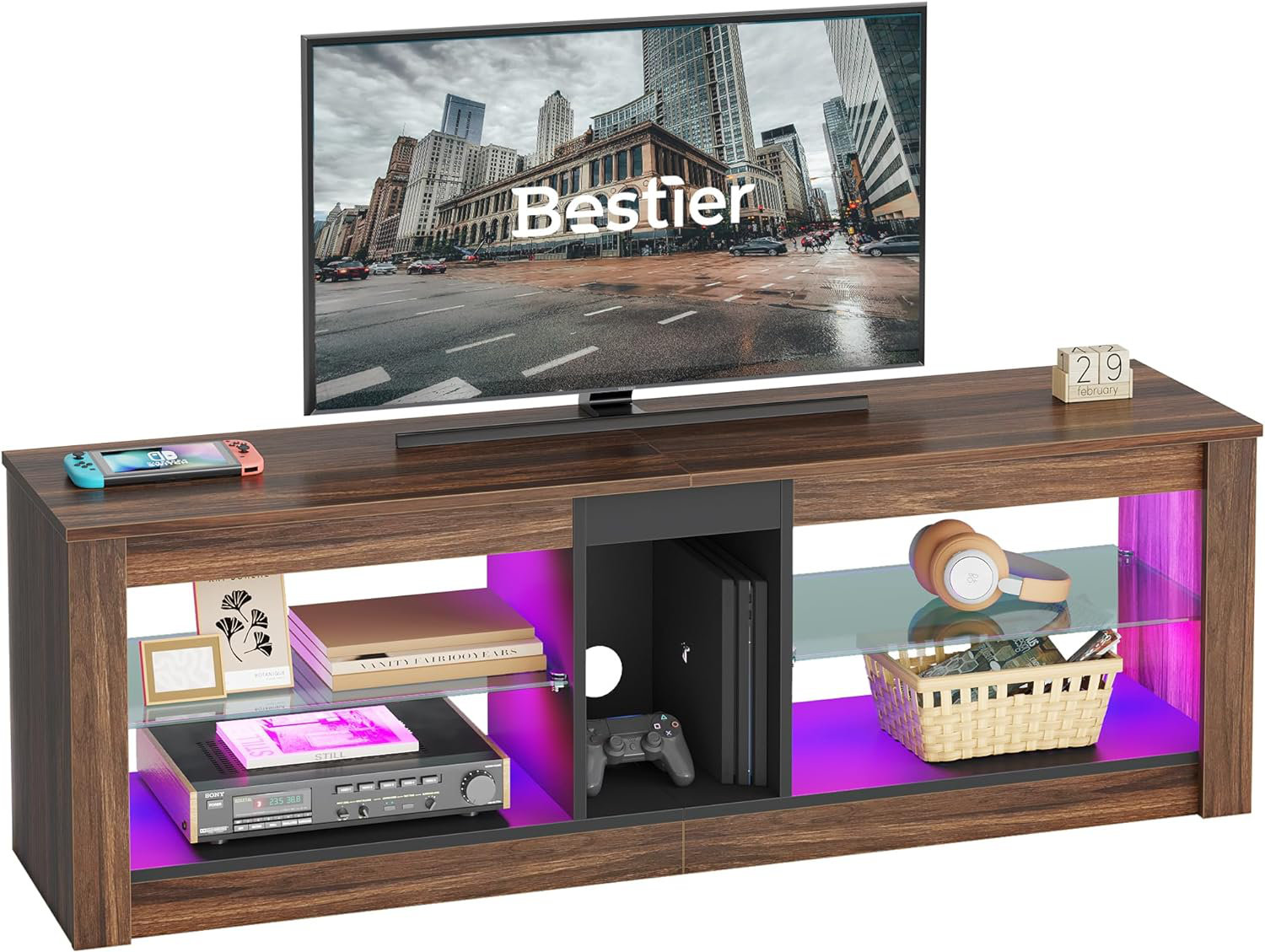 Ivy Bronx Entertainment Centre LED Gaming TV Stand For 55+ Inch TV ...
