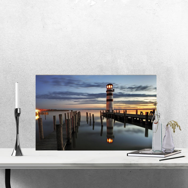 Northlight Seasonal LED Lighted Coastal Sunset Lighthouse Scene Canvas ...