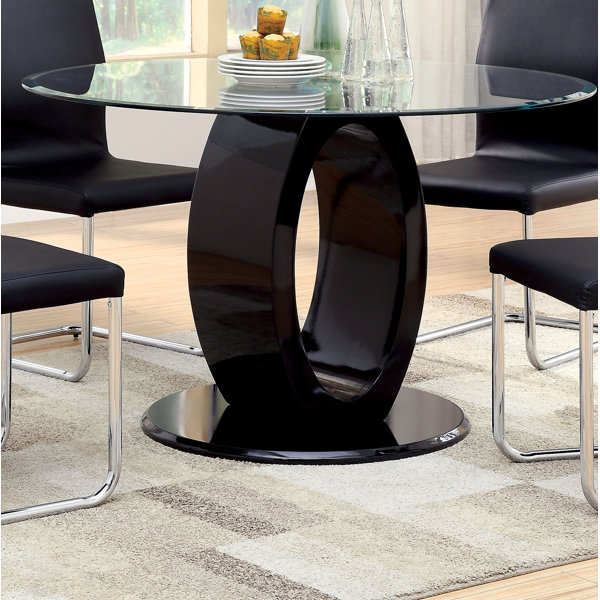 Glass Round Kitchen & Dining Tables You'll Love | Wayfair