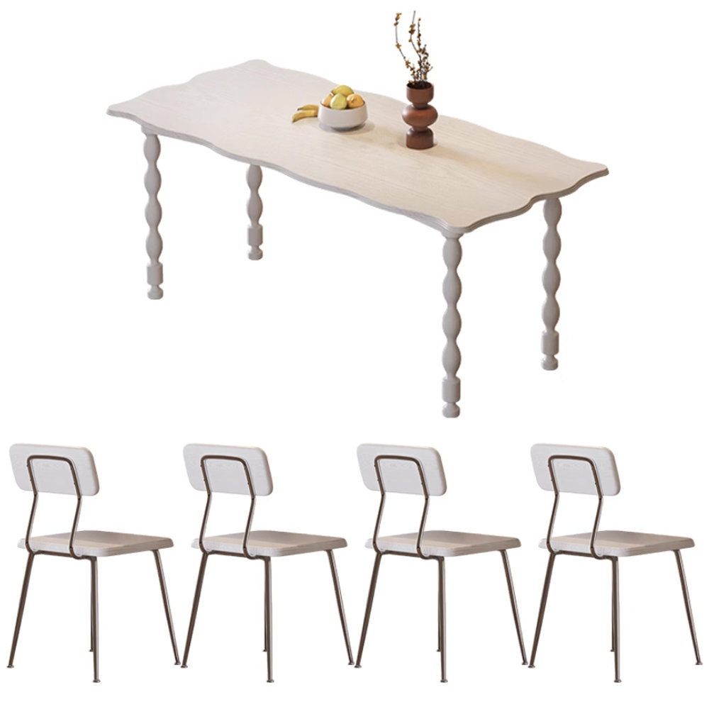 dujinlong home Exquisite All Solid Wood Red Oak Dining Table Set | Wayfair