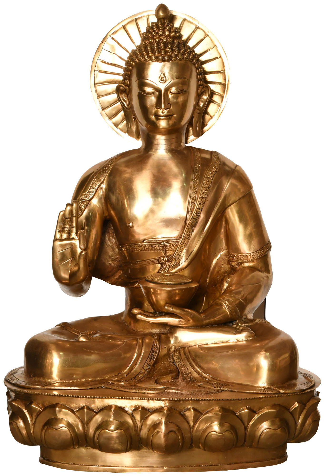 Exotic India Tibetan Buddhist Deity Large Size Preaching Buddha | Wayfair