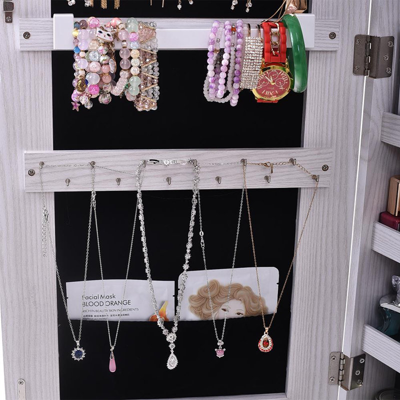 Latitude Run® Cleotis 14.6'' Wide Wall Jewelry Armoire with Mirror ...