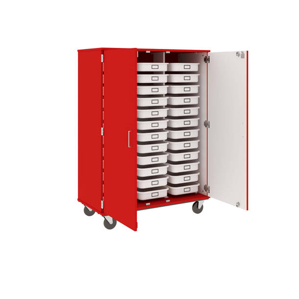 Stevens ID Systems 36'' H x 48'' W Double Sided Book Cart with Wheels ...