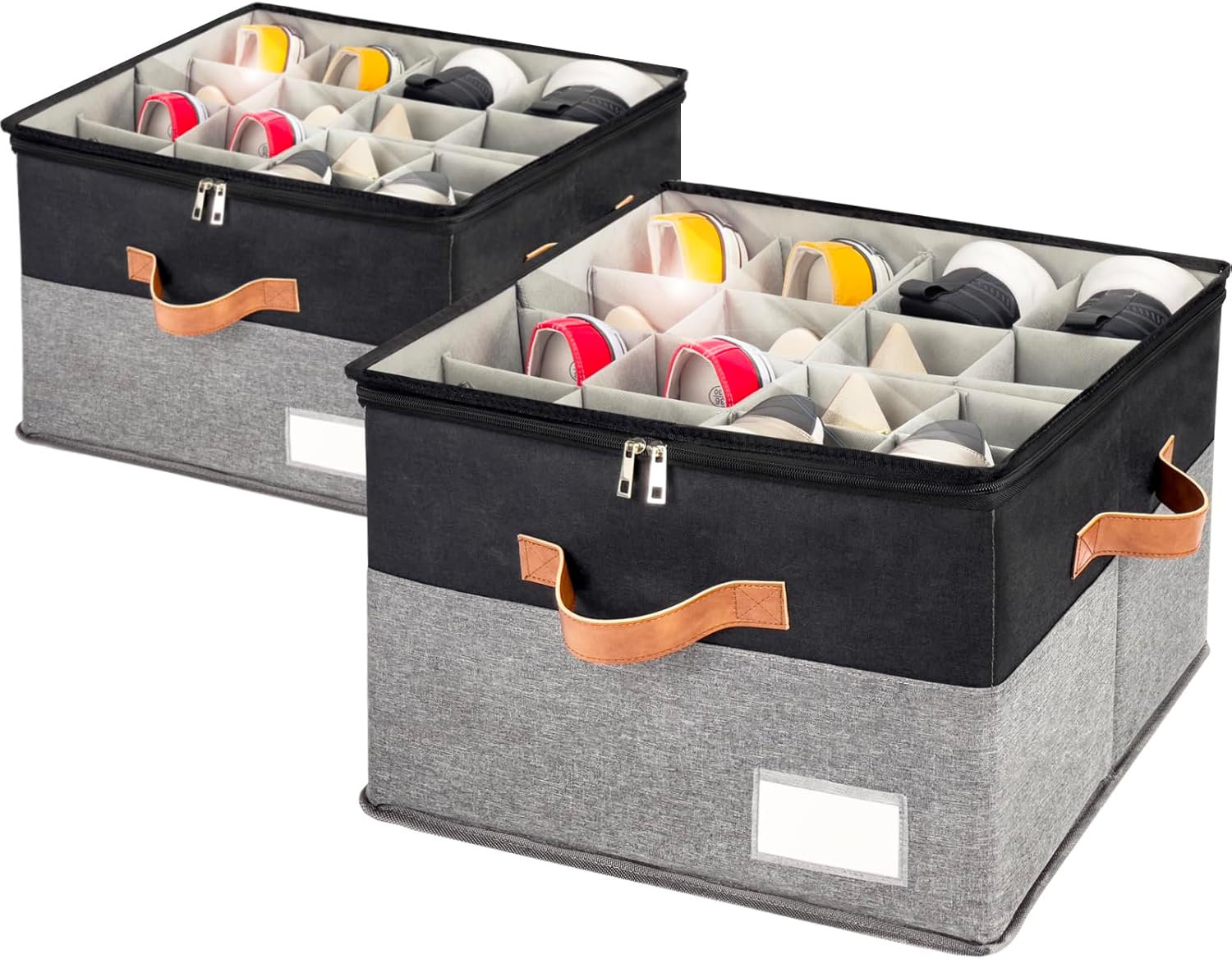 Latitude Run® Shoe Organizer For Closet, Adjustable Shoe Box Storage ...