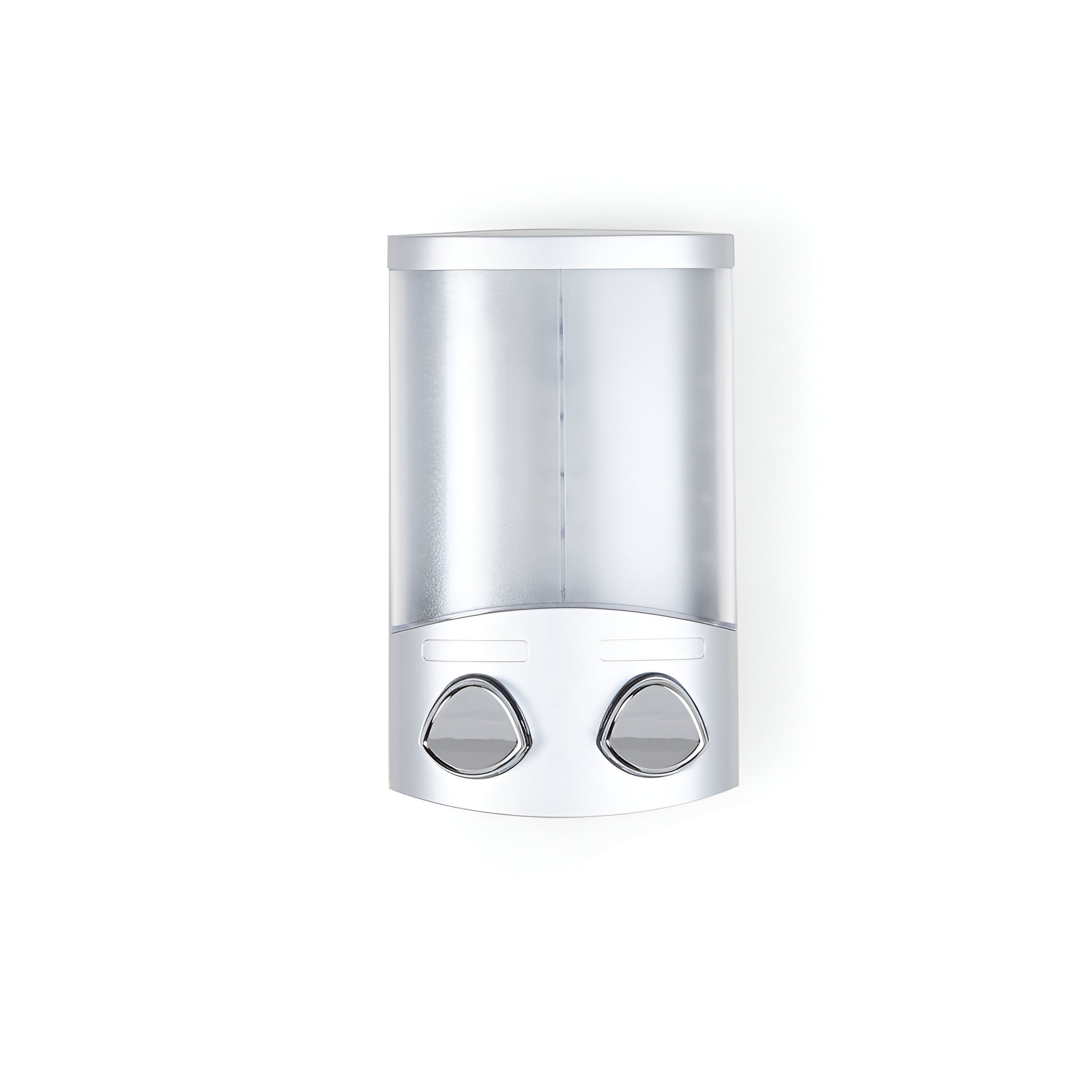 HomeRoots Gray Heavy Duty Plastic Two Chamber Wall Mount Soap Dispenser ...