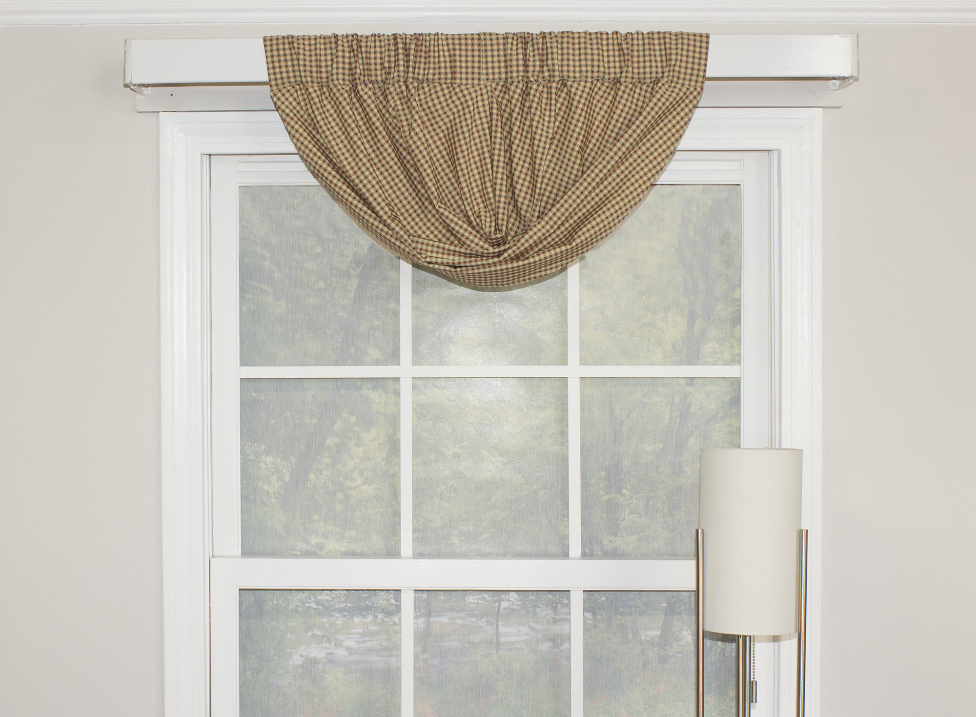 August Grove® Lutterworth Plaid Cotton Swag 24" Window Valance ...