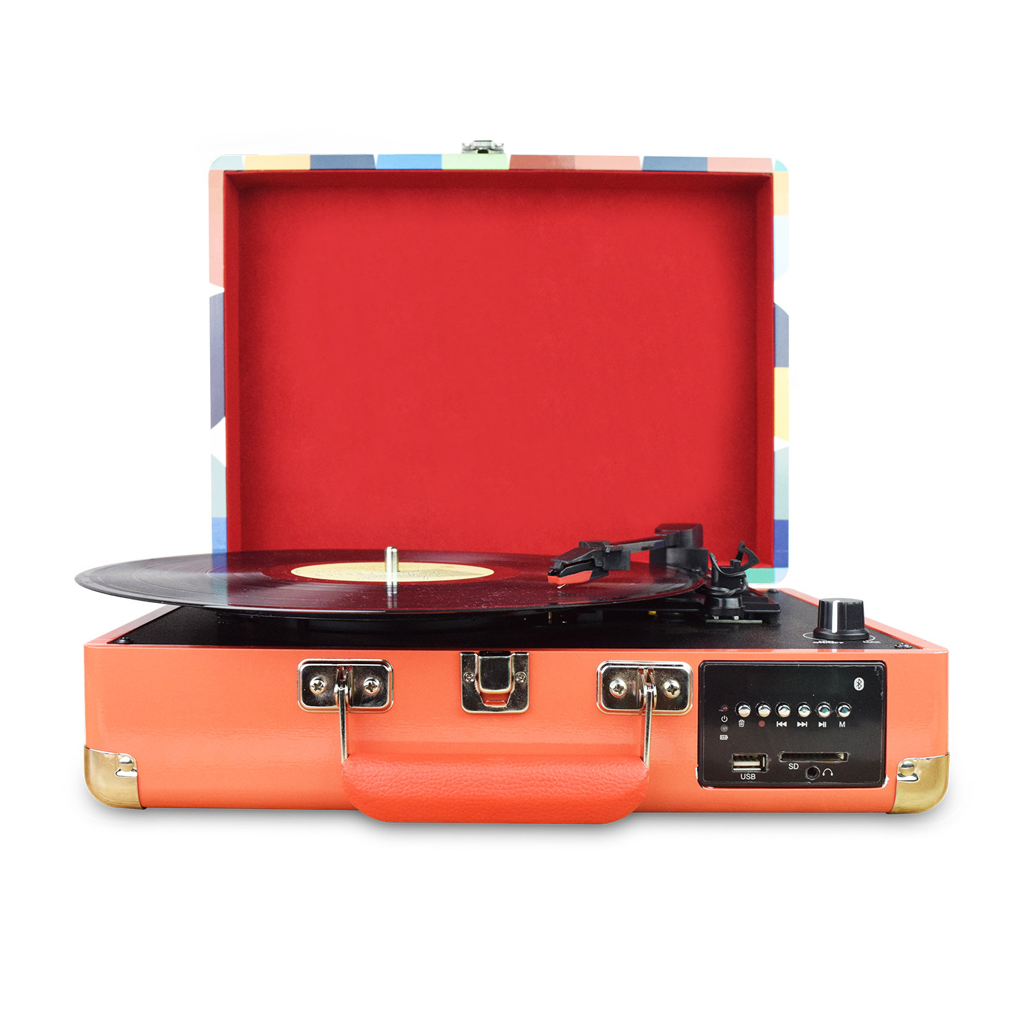 DIGITNOW Decorative Record Player, Turntable Suitcase With Multi ...